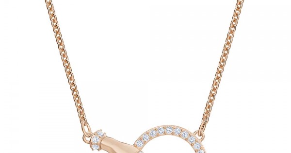 Swarovski Symbolic Kolye, Beyaz, Pembe altın rengi kaplama - 5489573